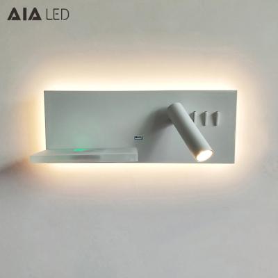 China Luz de carga de la pared de la cabecera del usb LED de la luz de la pared de la lectura de la radio/lámpara de pared llevada interior para el hotel en venta
