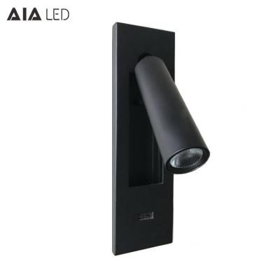 China IP20 adjustable angle USB charging LED bedside wall light/indoor led reading wall light for sale