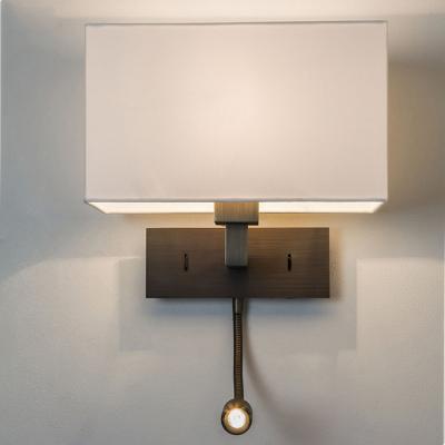 China Luz flexible de la pared de la cama de la luz de la pared de la luz de la pared de la cabecera de la sombra cuadrada del paño y del cabecero del interior para el cuarto de invitados en venta