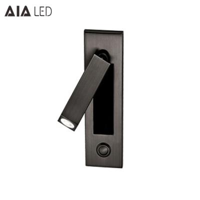 China coche de la lámpara de pared de la cabecera del hotel que lee la lámpara de lectura giratoria dimmable ligera de la lámpara de pared de la cama en venta