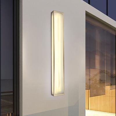 China European-style stainless steel outdoor wall light glass villa courtyard wall light community exterior wall light en venta