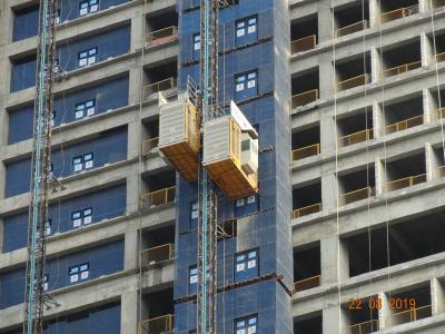 China Modular Design Double Cage 3000kg Construction Hoist Elevator for sale