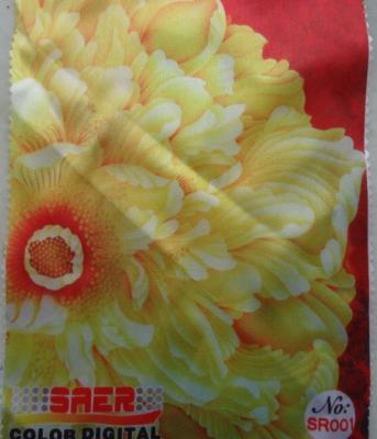 Cina Tessuto bianco di stampa di Digital del poliestere del raso per la decorazione domestica in vendita
