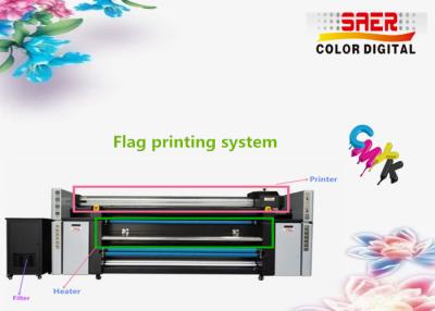 Cina Sistema di stampa digitale tessile SAER / macchina per la stampa dei tessuti di bandiera 1400dpi in vendita