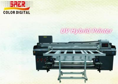 China 1.8m UV Hybrid Printer With Table Large Format Roll To Roll & Flatbed With High Resolution Print Head for sale