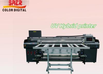 China 1.8m UV Hybrid Printer With Table Large Format Roll To Roll & Flatbed With High Resolution Print Head for sale