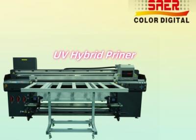 China Automatic UV Hybrid Flatbed Printer Flatbed And Roll To Roll for sale