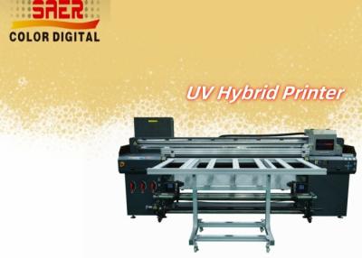 China Hybrid UV Printer For Different Material PVC / Soft Film / Leather Printing Waterproof Scratch Resistant 1.8m UV Printer for sale