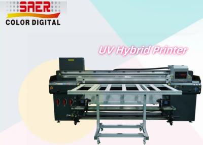 China Hybrid UV Printer For Different Material PVC / Soft Film / Leather Printing Waterproof Scratch Resistant 1.8m UV Printer for sale