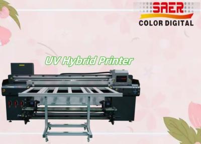 China SAER Flatbed And Roll to Roll Hybrid UV Sticker Glass Printing Machine for sale