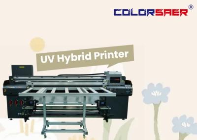 China 1.8m Large Format Flatbed And Roll To Roll UV Hybrid Printer For Different Materials for sale
