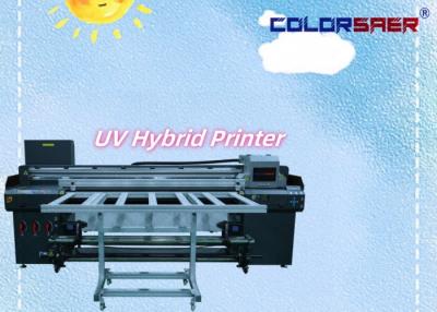 China 1.8m UV Hybrid Printer CMYKW Varnish Artistic Printing UV Flatbed And Roll To Roll Printer for sale