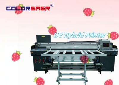 China Factory price 6FT UV Flatbed and Roll to roll Hybrid Printer with Conveyor Belt for Continuous Industrial Production for sale