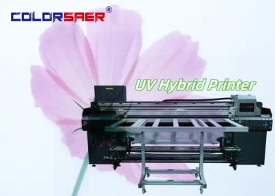 China Large Format Color UV Inkjet Printing Machine Roll To Roll And Flatbed UV Hybrid Plotter for sale