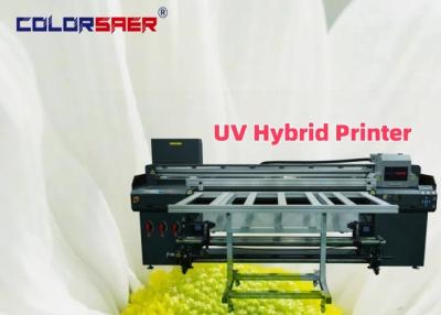 China Large Format Color UV Inkjet Printing Machine Roll To Roll And Flatbed UV Hybrid Plotter for sale