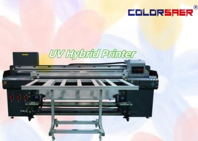 China Small Business UV Inkjet Printer Flatbed With Roll To Roll UV Hybrid Printer For Different Materials for sale