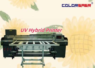 China Small Business UV Inkjet Printer Flatbed With Roll To Roll UV Hybrid Printer For Different Materials for sale