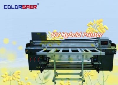 China Roll To Roll And Flatbed Self-adhesive Sticker Printing Machine Transfer PET Film Hybrid UV Printer for sale