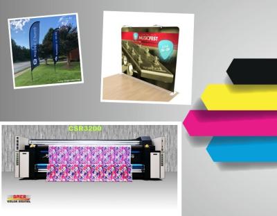 China Cmyk Digital Large Format Textile Printer 6kw Heater Power Roll To Roll Plate Type for sale