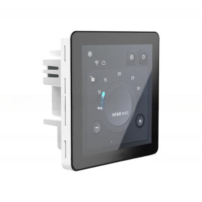 China DC Brushless Fan Coil Unit Color Screen Programmable Thermostat with Touch Operation for sale