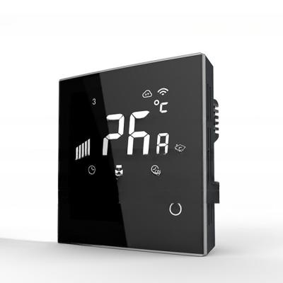 China Mirror Screen FCU Thermostat with RS485 Modbus Communication and Wide Temperature Range for sale