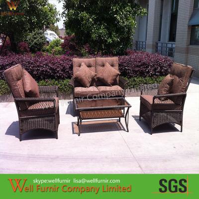 China Supply Garden Sofa, 4-PC Rattan Outdoor Sofa, Rattan Wicker Sofa Chair, Manufacturer for sale