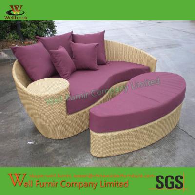 China China's premier Wicker and Rattan Daybed Furniture supplier, Relax Bed with ottoman for sale