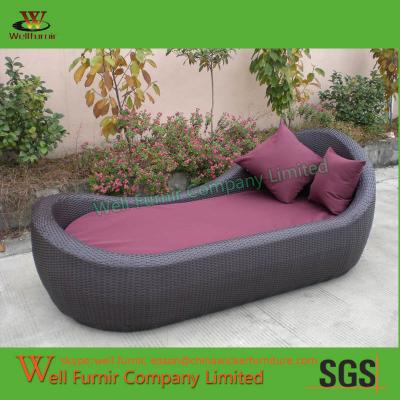 China Supply Chaise Lounge With Cushion, Poolside Sun Lounger, Rattan Garden Furniture for sale