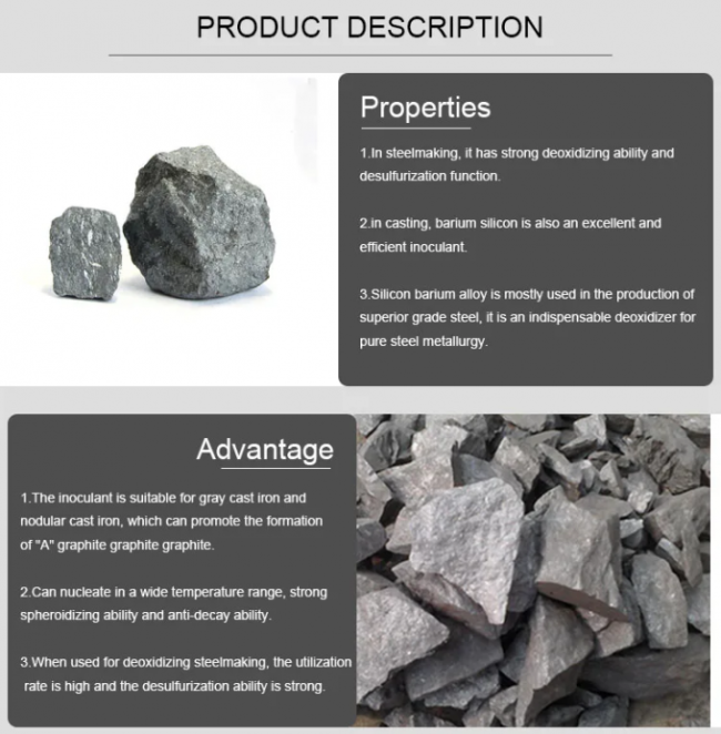 0.7-1.0mm Silicon Barium Inoculant Used In Cast Iron Metallurgy Deoxidizer 1