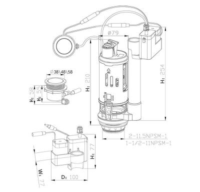 China Bathroom Needs Intelligent Induction Drainage Valve With Manual Control Flushing Type for sale
