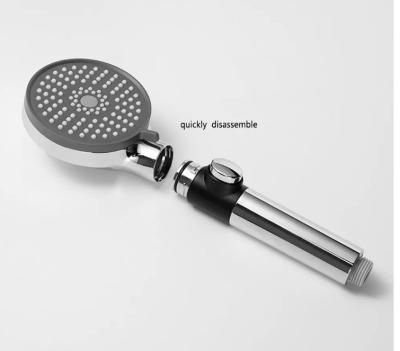 China Handheld Shower Head Pressurized Bathroom Nozzle 3 Functions One Key Water Stop Function Can Be Detachable Second Change Spray Gun for sale