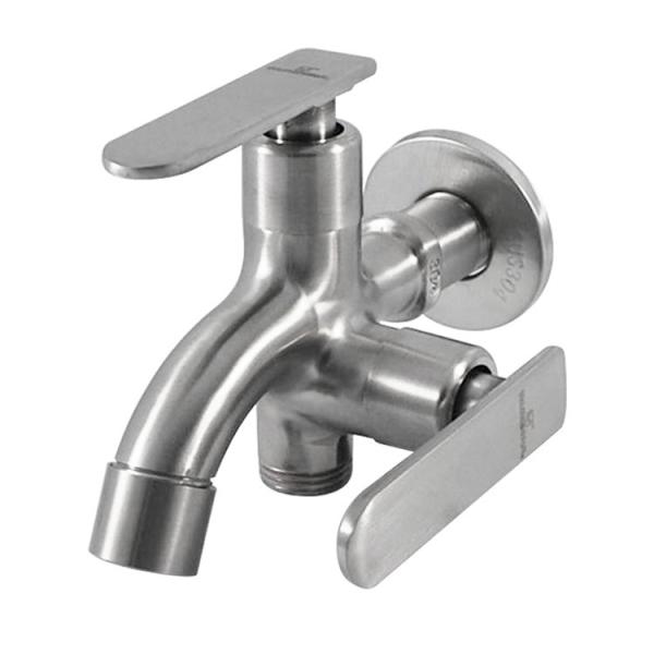 Quality 304 Stainless Steel Monochrome Single Lever Kitchen Faucet With Single Outlet Sink for sale