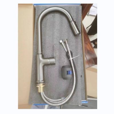 Quality Flexible Hoses For Modern Design Single Handle Pull-Out Kitchen Faucet And Sink for sale