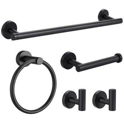 China Bathroom hardware set, stainless steel towel bar set, cross-border towel rack, toilet paper holder, perforated hook, bathroom hanging accessories for sale