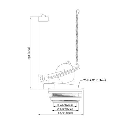 Cina Valvola di scarico manuale a pulsante singolo da 3 pollici per il risparmio idrico nei bagni, realizzata in plastica ABS, adatta per l'uso in bagni in vendita