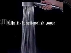 Cabeza de ducha portátil Boquilla de baño presurizada 3 funciones Una llave Función de parada de agua Puede ser desmontable Segunda pistola de pulverización de cambio