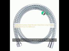 Tubo da doccia in argento Extra Long Chrome Tubo portatile per bagno