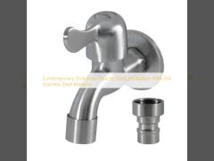 Contemporary Style Basin Faucets Deck Installation With 304 Stainless Steel Material