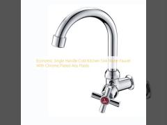 Economic Single Handle Cold Kitchen Sink Water Faucet With Chrome Plated Abs Plastic