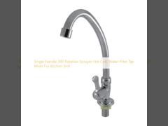 Pulverizador de rotación de 360 pulgadas de un solo mango, filtro de agua fría caliente, mezclador de grifo para fregadero de cocina