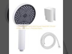Custom Design Hand Held Shower Head With Shower Holder And Hose In Polished Plastic