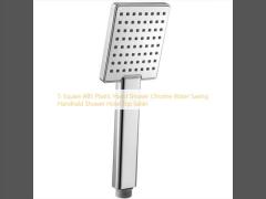 5 Quadrat ABS Kunststoff Handdusche Chrom Wasser sparen Handdusche Hotel Top-Seller