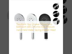 Transform Your Shower 3 Functions Bathroom ABS Chrome High Pressure Hand Held Water Saving Shower Head