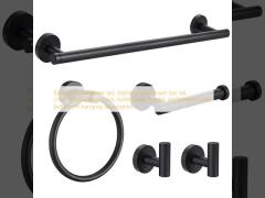 Bathroom hardware set, stainless steel towel bar set, cross-border towel rack, toilet paper holder, perforated hook, bathroom hanging accessories