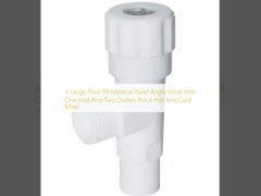 A Large-Flow PP Material Toilet Angle Valve With One Inlet And Two Outlets For A Hot And Cold Mixer