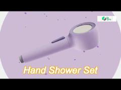 high-pressure shower head with 360° rotatable spray nozzle that can be stopped
