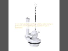 3-inch manual single-push flush valve for water-saving in bathrooms, made of ABS plastic, suitable for use in bathrooms