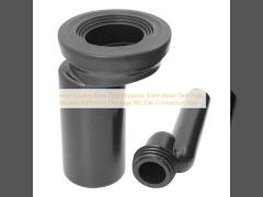 High-Quality Black Polypropylene Toilet Waste Tank Pipe, Modern Bathroom Drainage WC Pan Connection Pipe