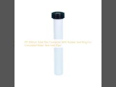 PP 300mm Toilet Pan Connector With Rubber Seal Ring For Concealed Water Tank Inlet Pipe