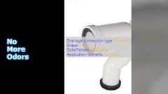 White PP Toilet Pipe Deodorant Connection